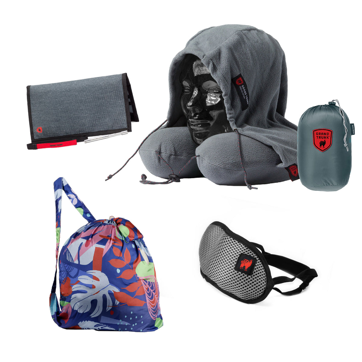 Ultimate Travel Bundle: Hooded Travel Pillow, Bindle & More – GrandTrunk